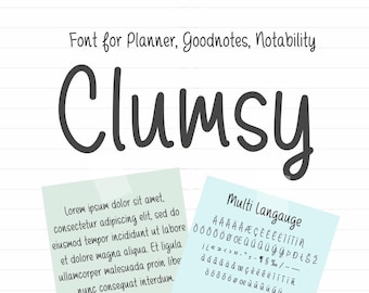 Handwritten Font Goodnotes Simple Font Study Digital Note Cute Font ...