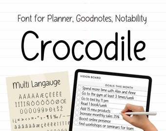 Handwritten Font Goodnotes Simple Font Study Digital Note Cute Font ...