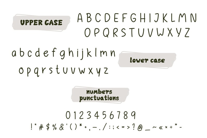 Handwritten Font Goodnotes Simple Font Study Digital Note Cute Font ...