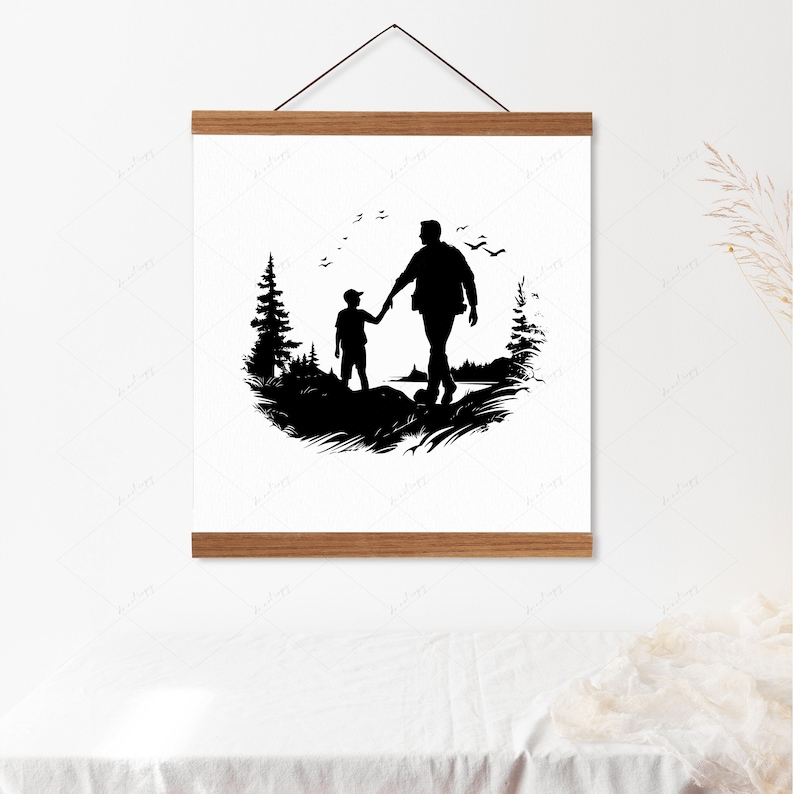 Fishing SVG, Fathers Day SVG, Grandpa SVG, Dad and Son Vector, Father ...