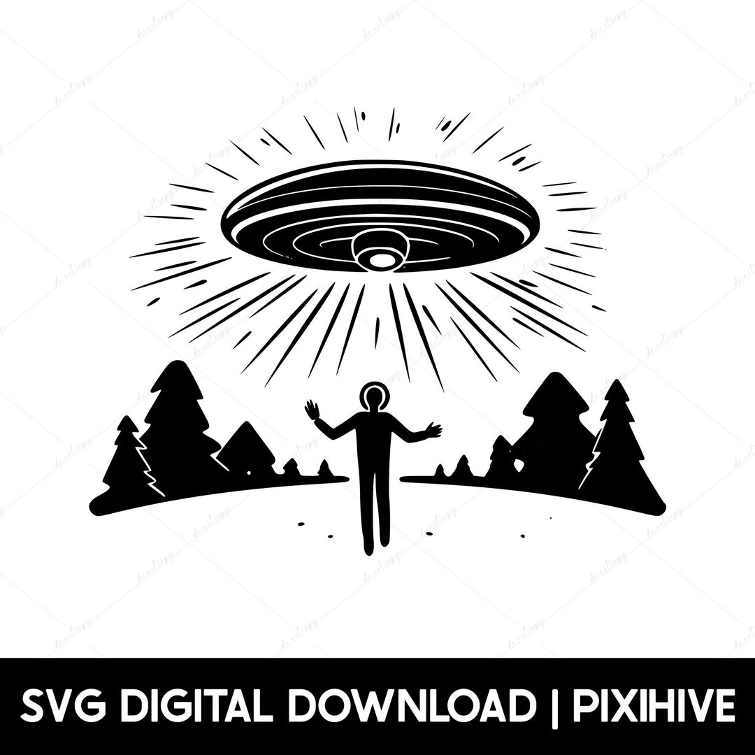 Alien SVG, Alien Abduction SVG, Alien SVG Png File, Alien Clipart, Et ...