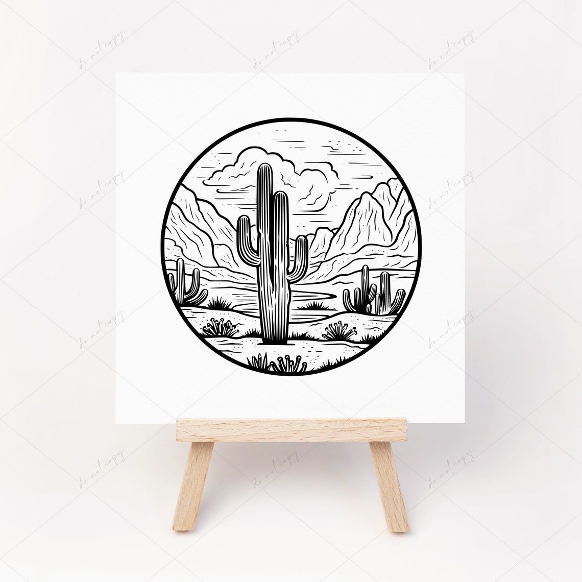 Boho Cactus SVG File, Succulent SVG, Cactus Clipart, Desert Scene SVG ...