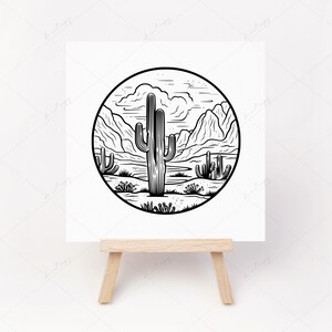 Boho Cactus SVG File, Succulent SVG, Cactus Clipart, Desert Scene SVG ...