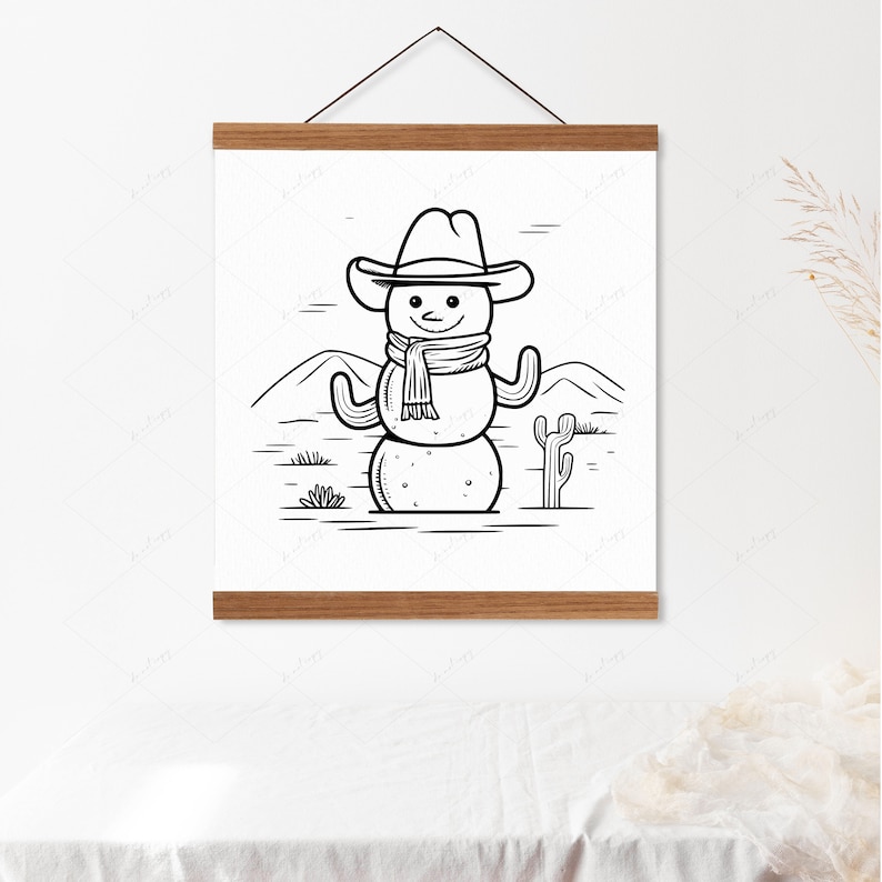 Cowboy Snowman SVG, Snowman Face SVG, Christmas Laser Cut File, Western ...