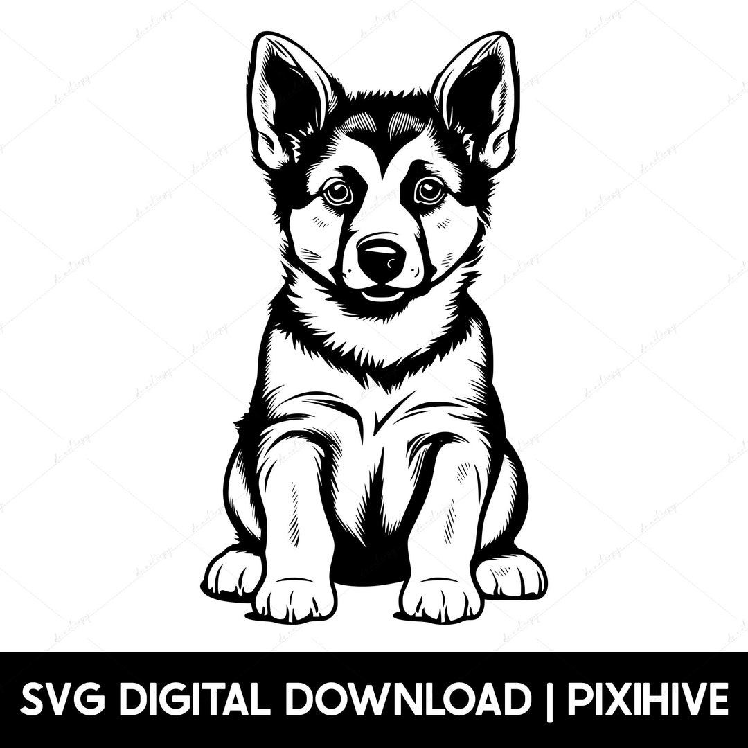 German Shepherd SVG, German Shepherd Puppy SVG, German Shepherd Dog ...