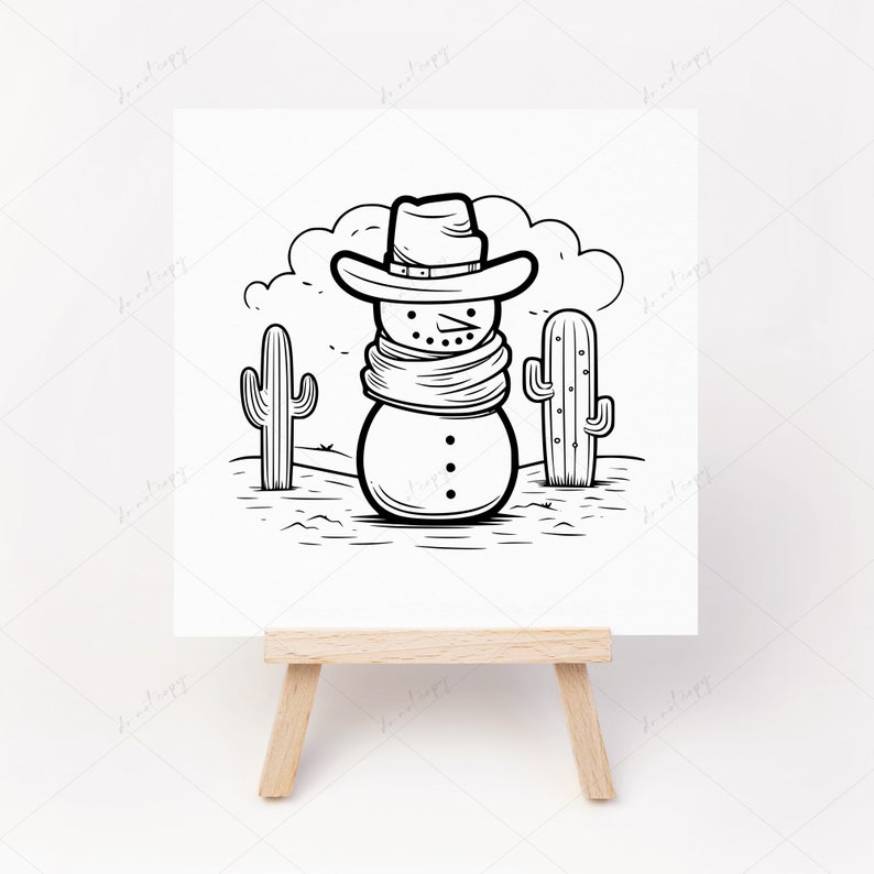 Western Snowman SVG, Snowman Face SVG, Christmas Laser Cut File, Cowboy ...