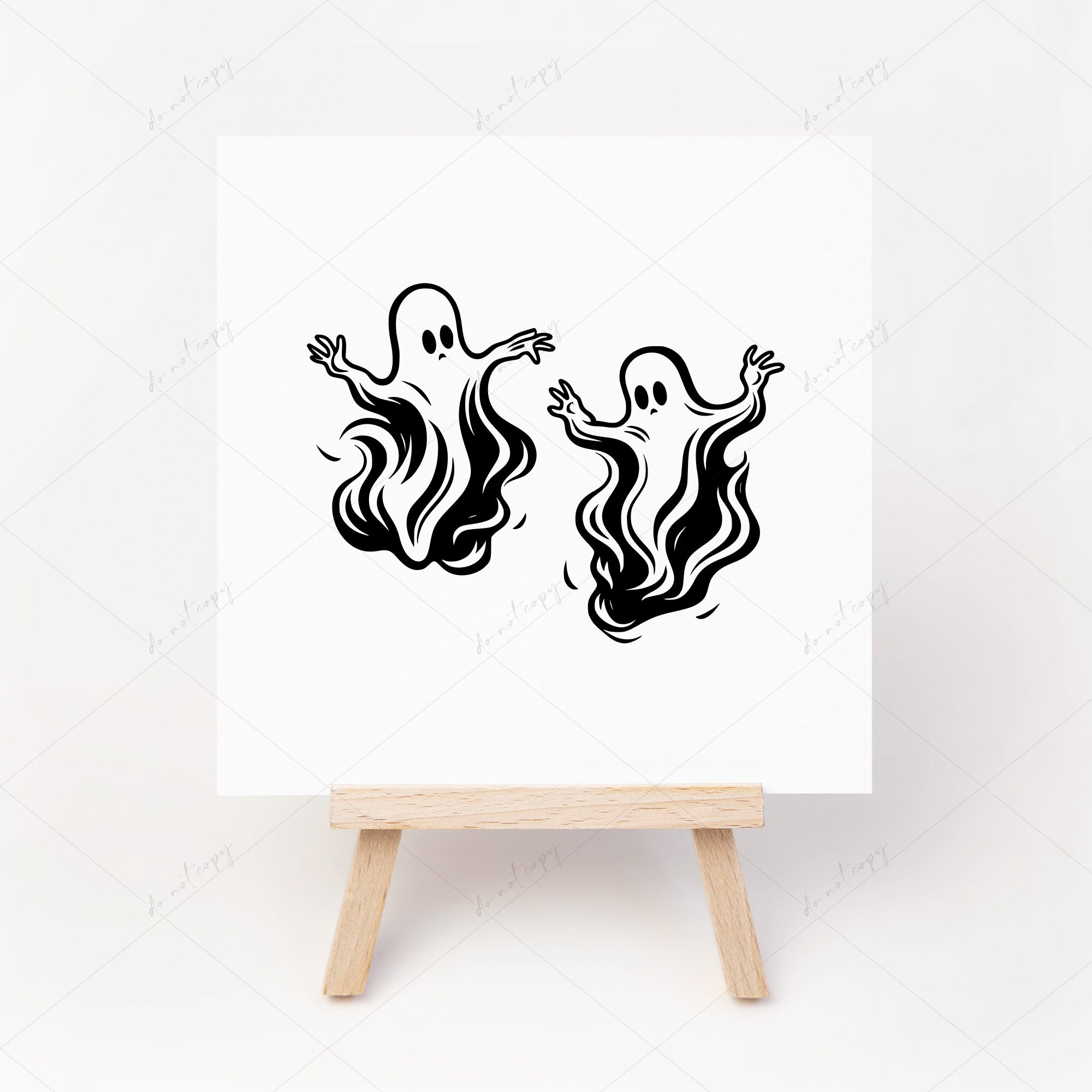Dancing Ghosts SVG, Ghost SVG, Cute Ghost Clipart, Ghosts Digital ...