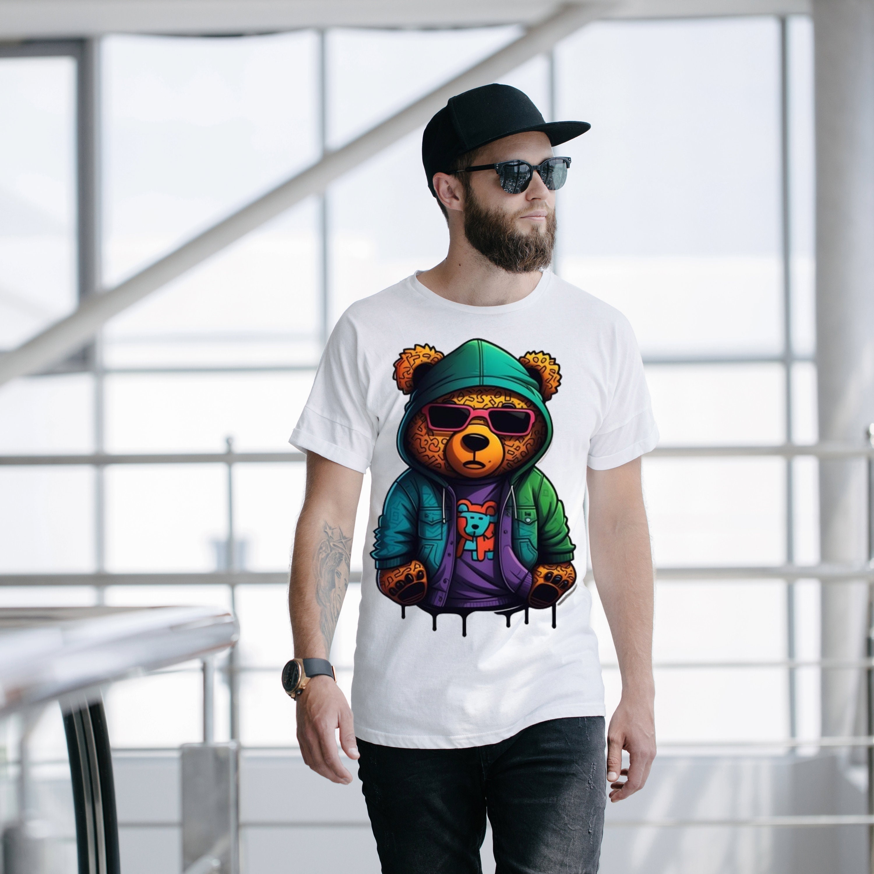 Teddy Bear Png, Sublimation for Urban Design and Streetwear, Dtf ...