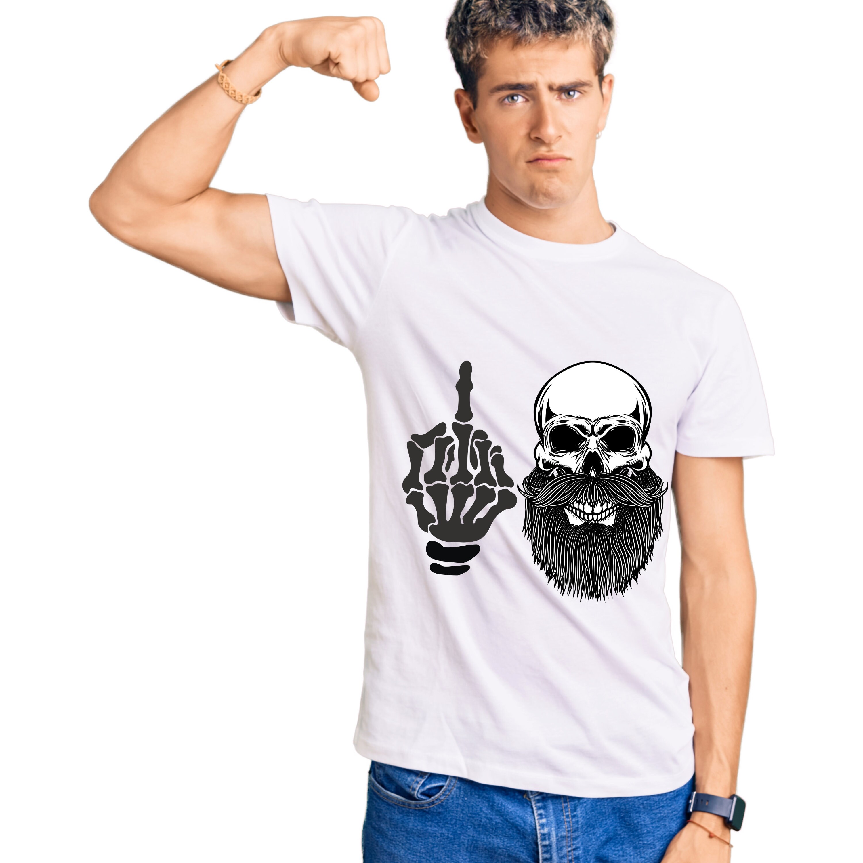 Give You the Finger and Skull With Beard SVG, PNG, Eps, DXF, Jpg Give ...
