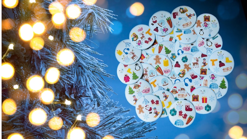 Dobble Game & Memory Game Winter Theme - Etsy