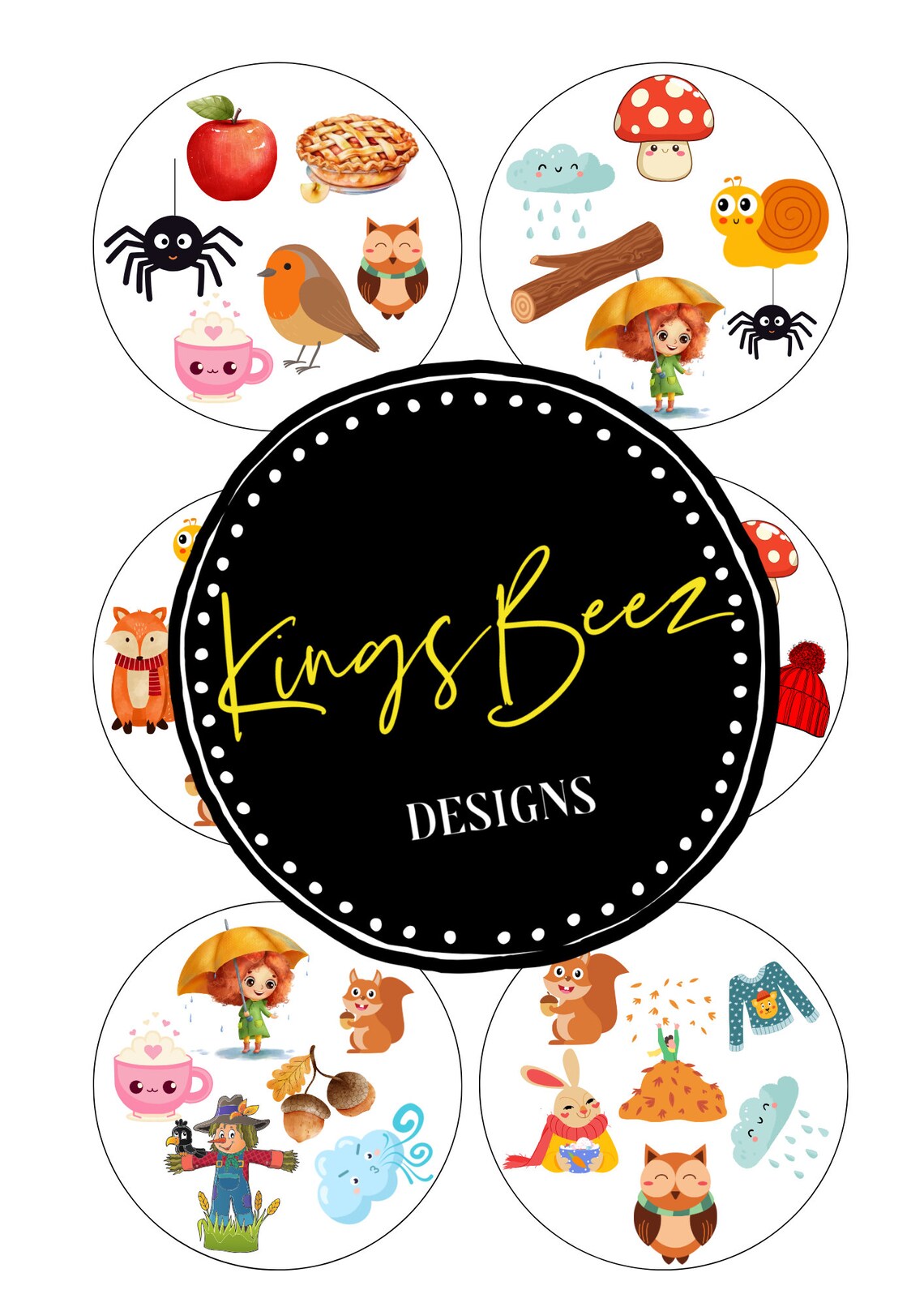 Dobble Game Kids & Memory Game Autumn Version - Etsy