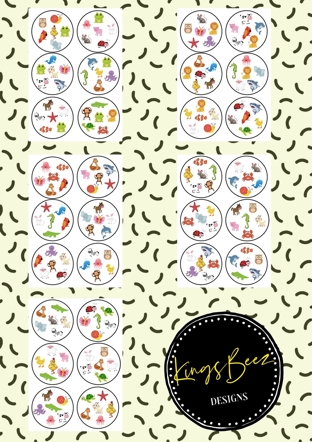 Dobble Game for Kids - Etsy