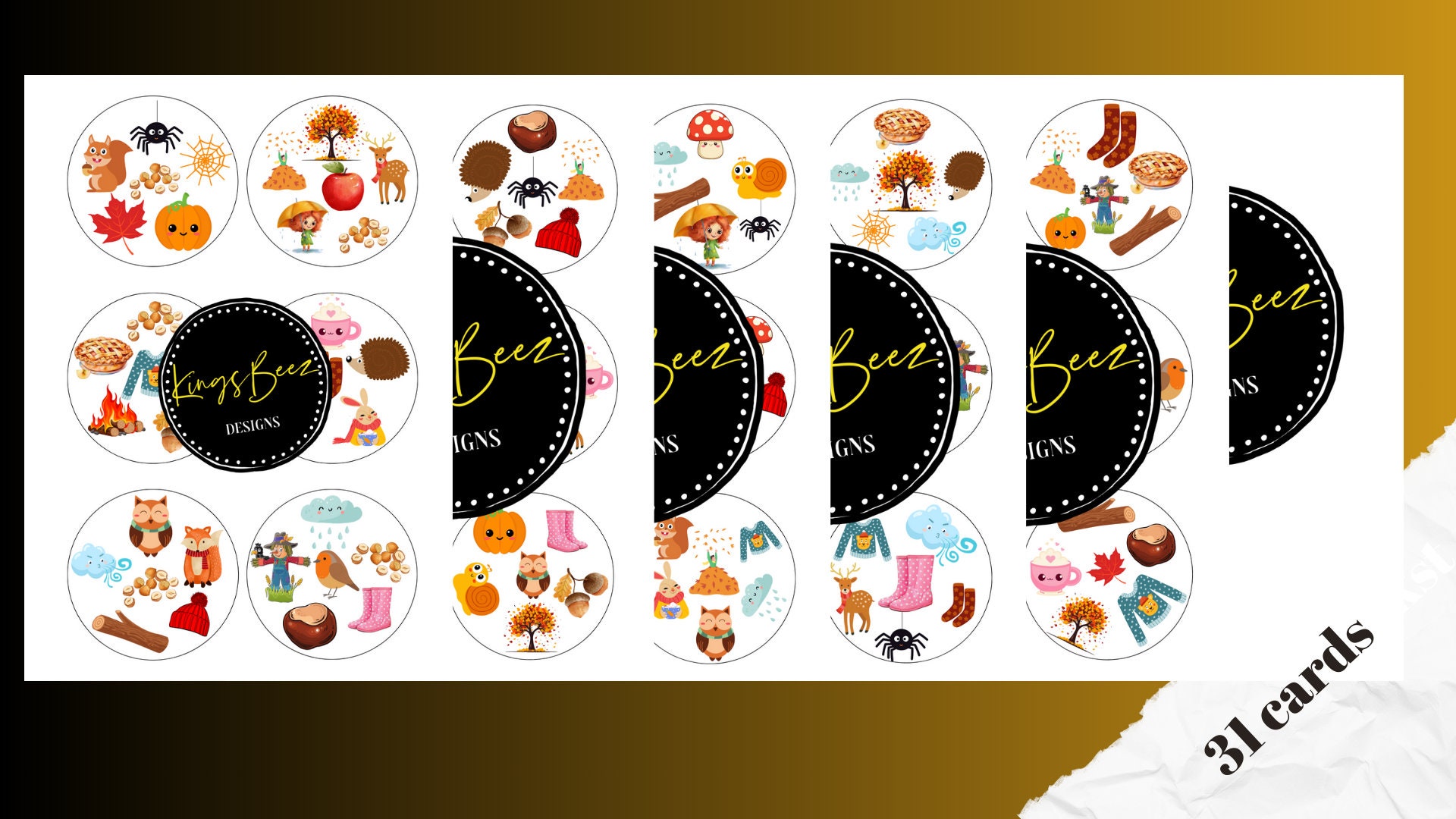 Dobble Game Kids & Memory Game Autumn Version - Etsy