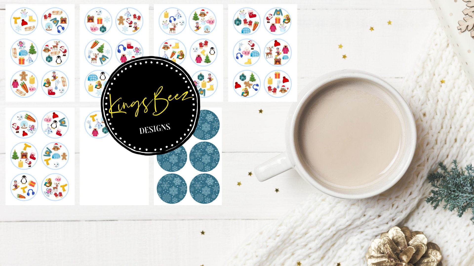 Dobble Game & Memory Game Winter Theme - Etsy