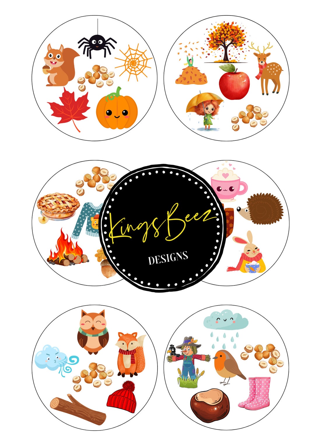 Dobble Game Kids & Memory Game Autumn Version - Etsy