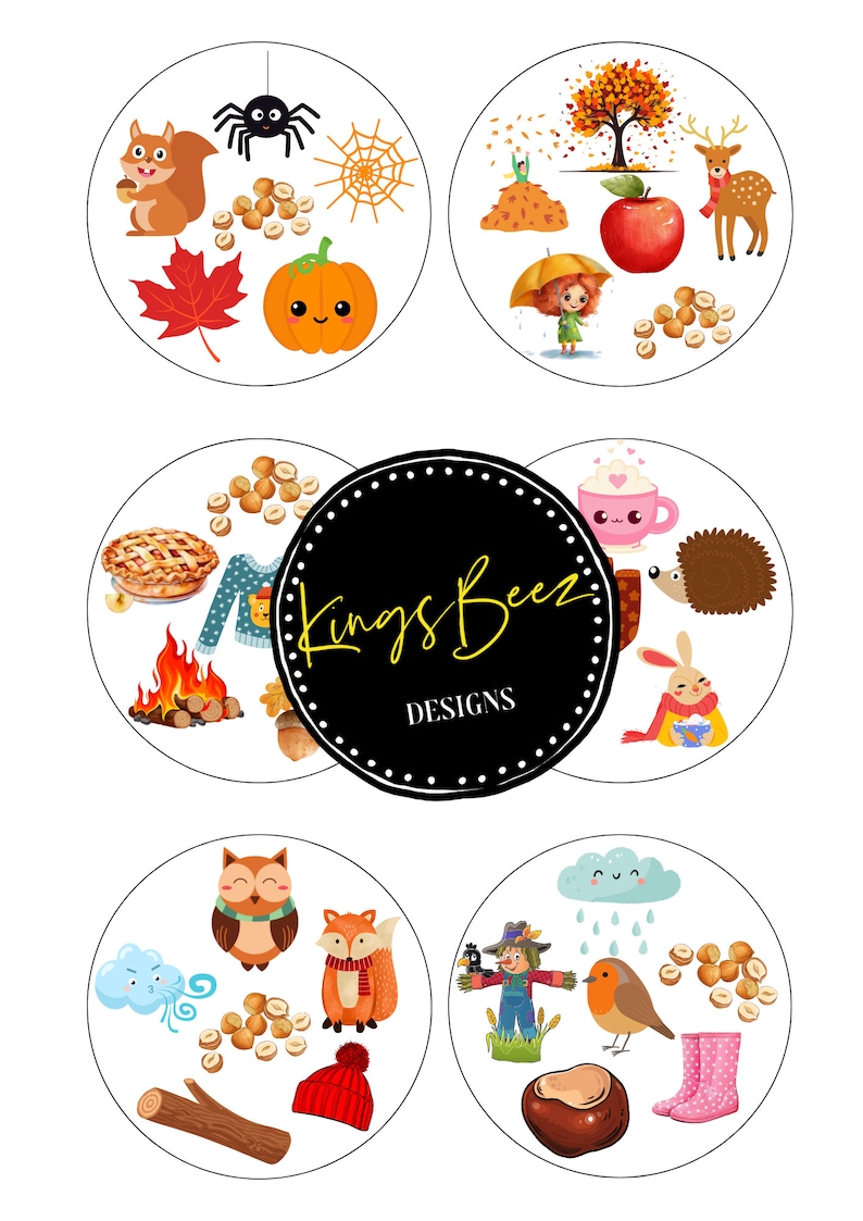 Dobble Game Kids & Memory Game Autumn Version - Etsy