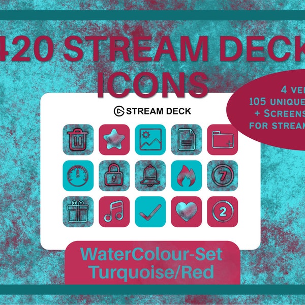 Streamdeck Icons Red - Etsy