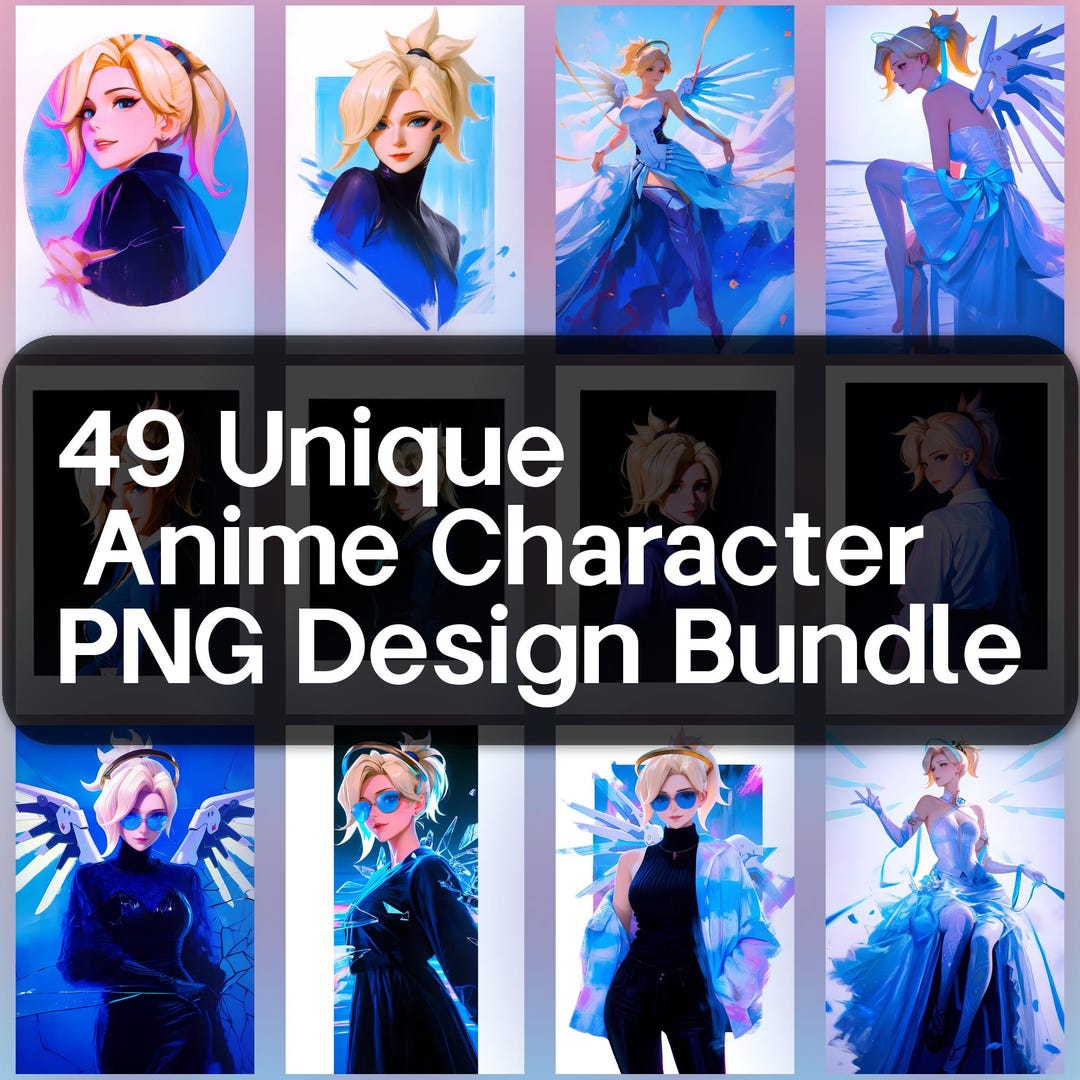 49 Mercy Anime PNG Design Bundle, High-resolution (digital Download) - Etsy