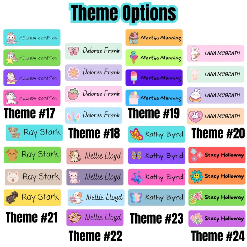 Waterproof School Name Labels for Kids - Etsy