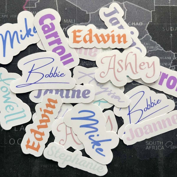 Custom Stickers Your Name - Etsy