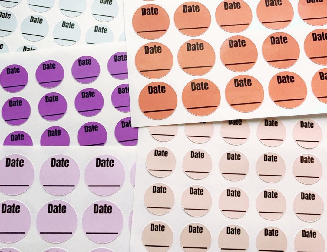 Date Labels - Custom Date Labels - Waterproof and Dishwasher Safe ...