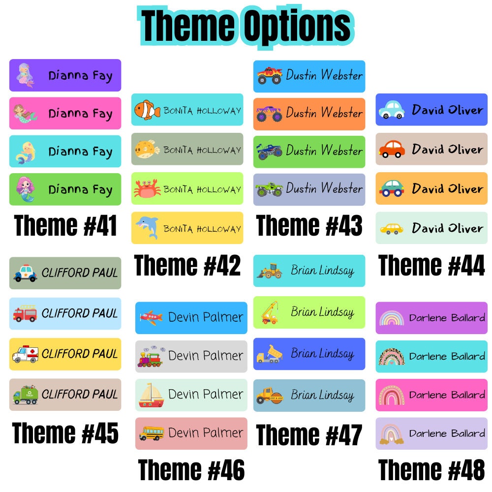 Custom School Name Labels Personalized Daycare Labels Waterproof Name ...