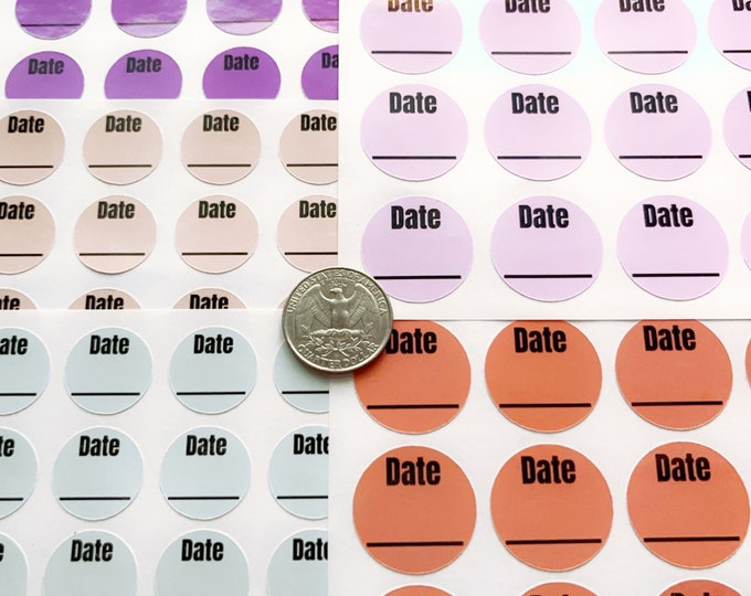 Custom Date Labels Set | Write on Labels | Waterproof Vinyl Stickers ...