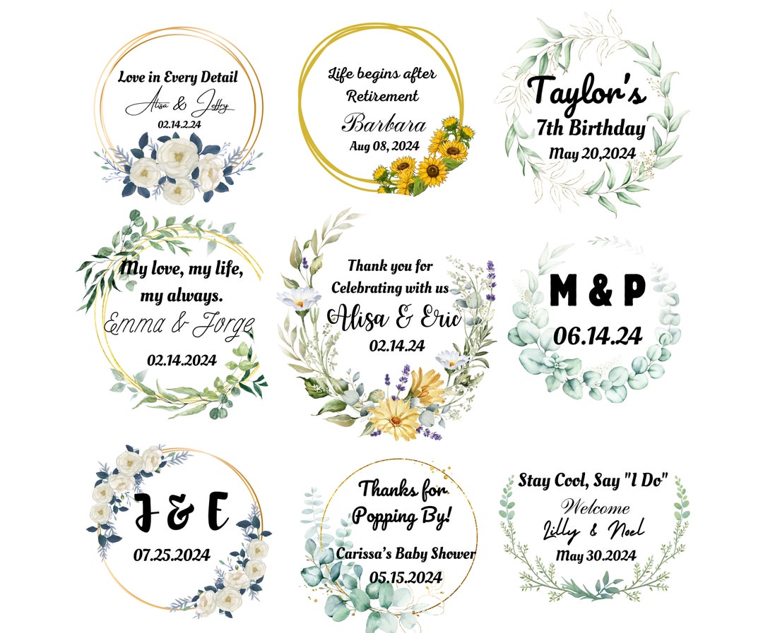 Personalized Round Stickers Custom Logo Stickers Memorial Stickers ...