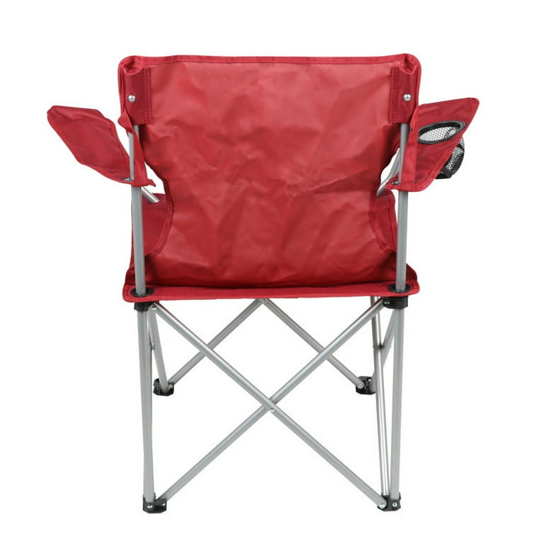 Basic Quad Folding Camp Chair With Cup Holder, Red, Adult - Etsy