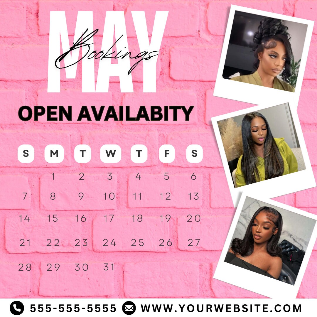 Editable Booking Flyer Template DIY Hair, Lash, Makeup, Nail ...