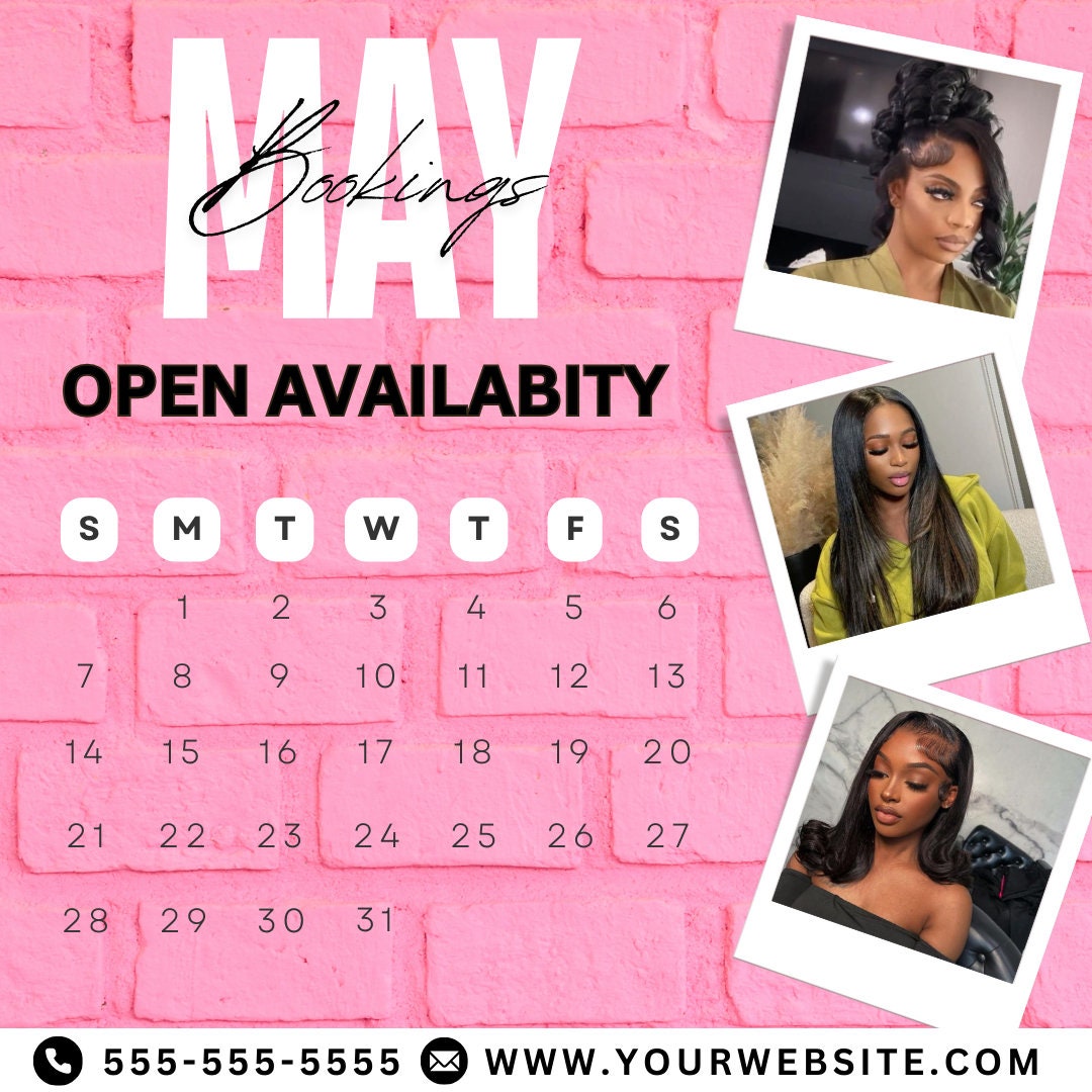 Editable Booking Flyer Template DIY Hair, Lash, Makeup, Nail ...