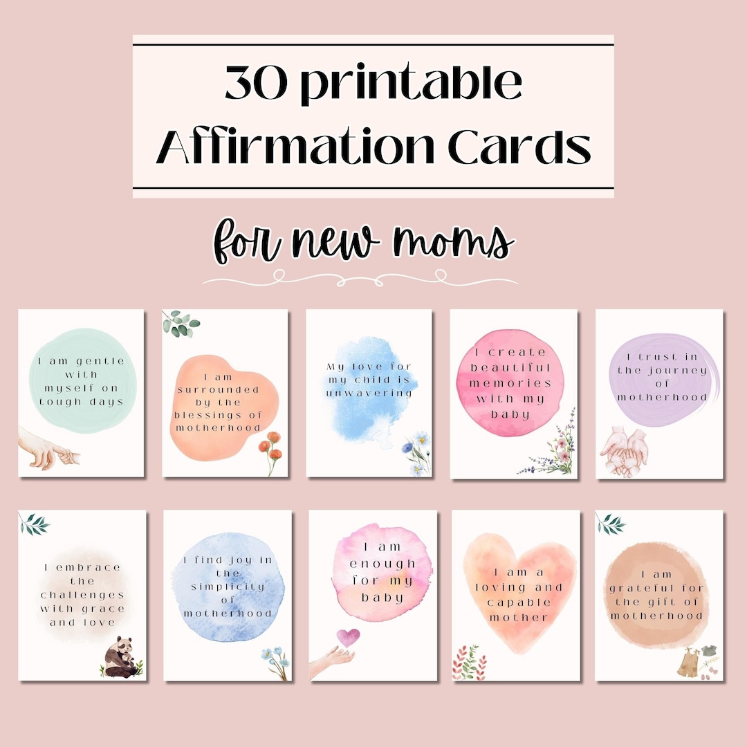 Affirmation Cards for MOTHERS New Mom Gifts Postpartum - Etsy