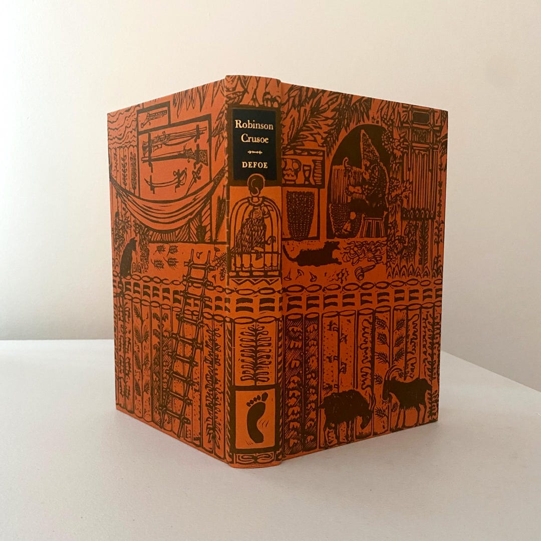 Vintage Folio Society Robinson Crusoe by Daniel Defoe, 1972 Edition ...