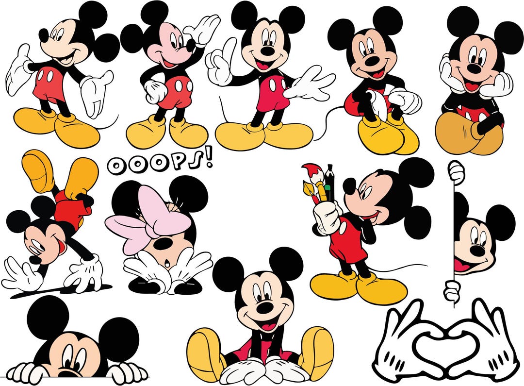 Mickey Mouse SVG Bundle Layered Head Svg Birthday Tshirt Svg, Tumbler ...