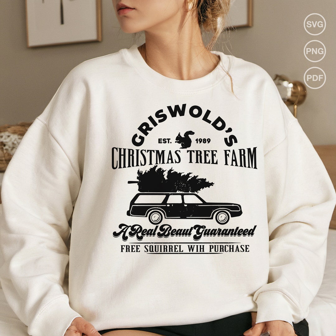 Christmas Tree Farm PNG, Family Christmas, Christmas Movie PNG, Retro ...