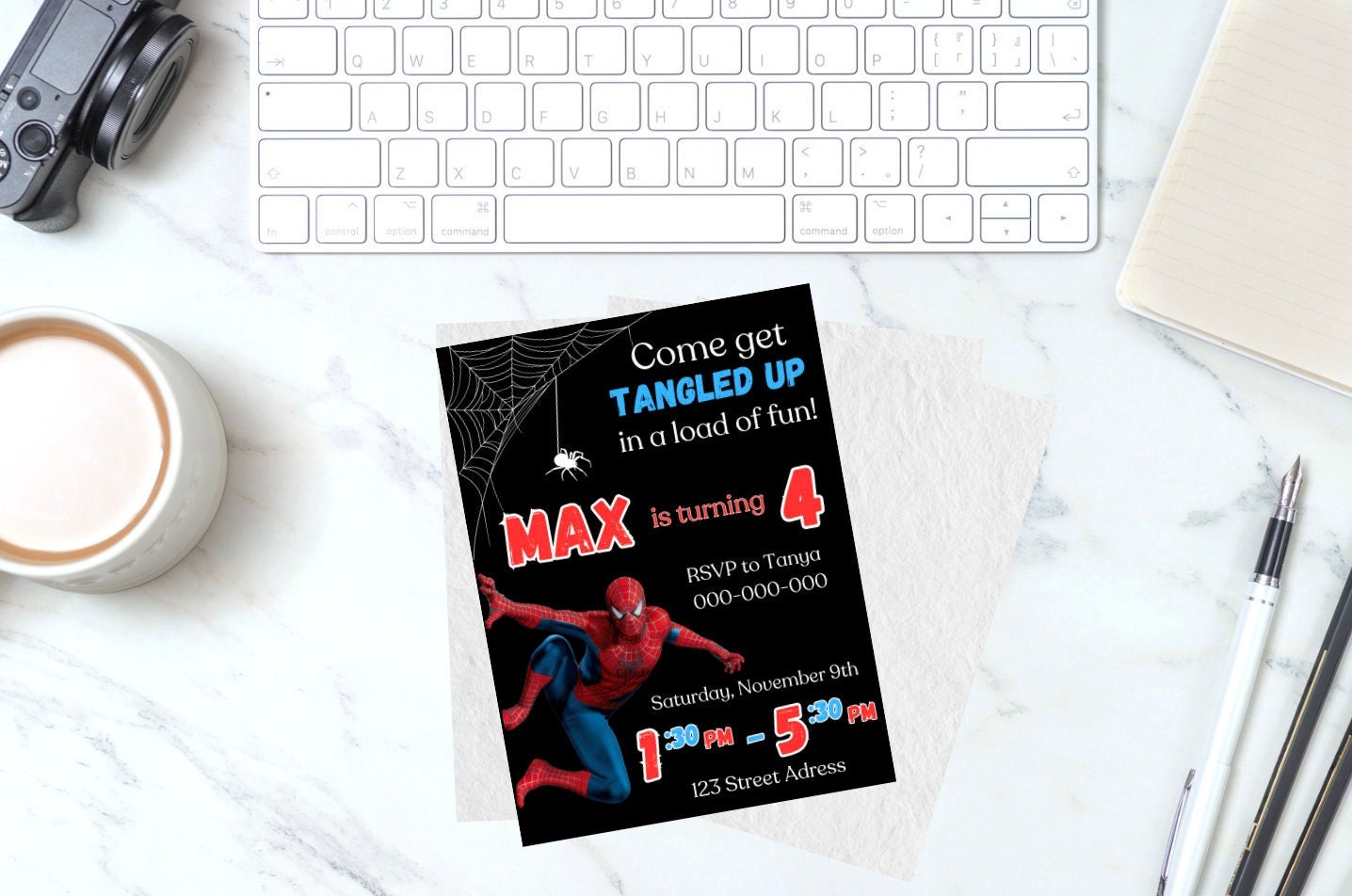Spider-man Invite - Etsy