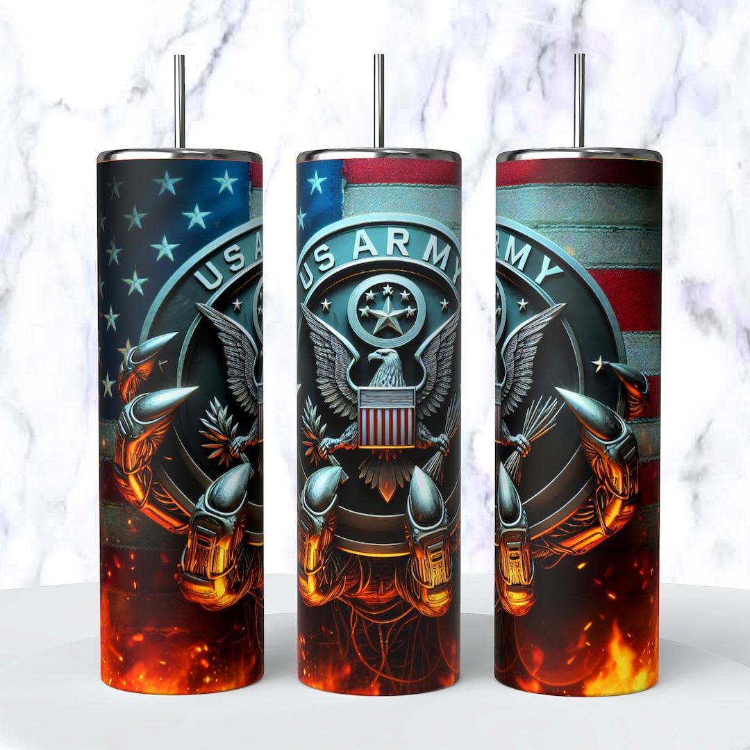 Army Tumbler Wrap Design, Army Branches Military Tumblers Wrap, US Army ...