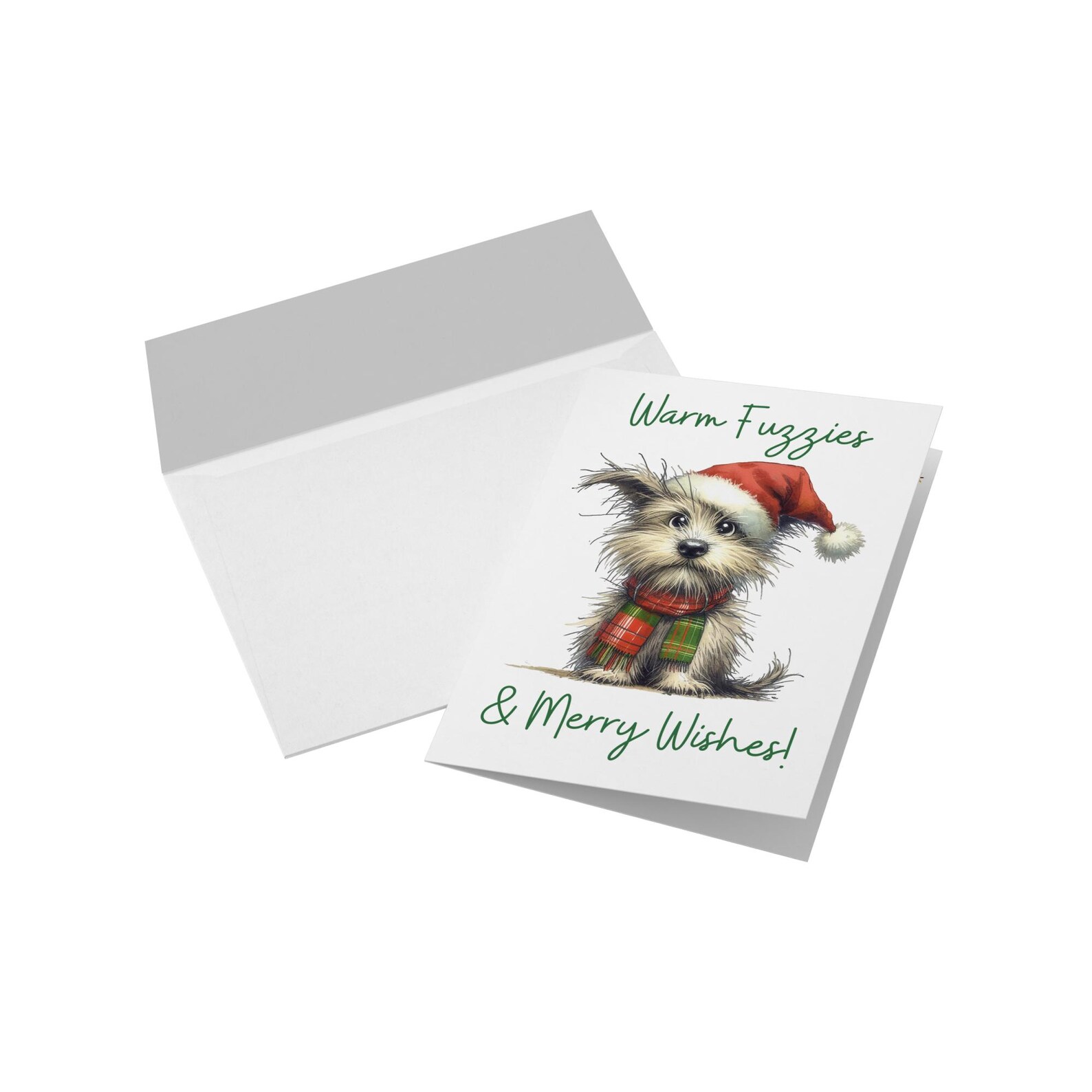 Cute and Quirky Scruffy Small Dog Christmas Cards Unique Holiday ...
