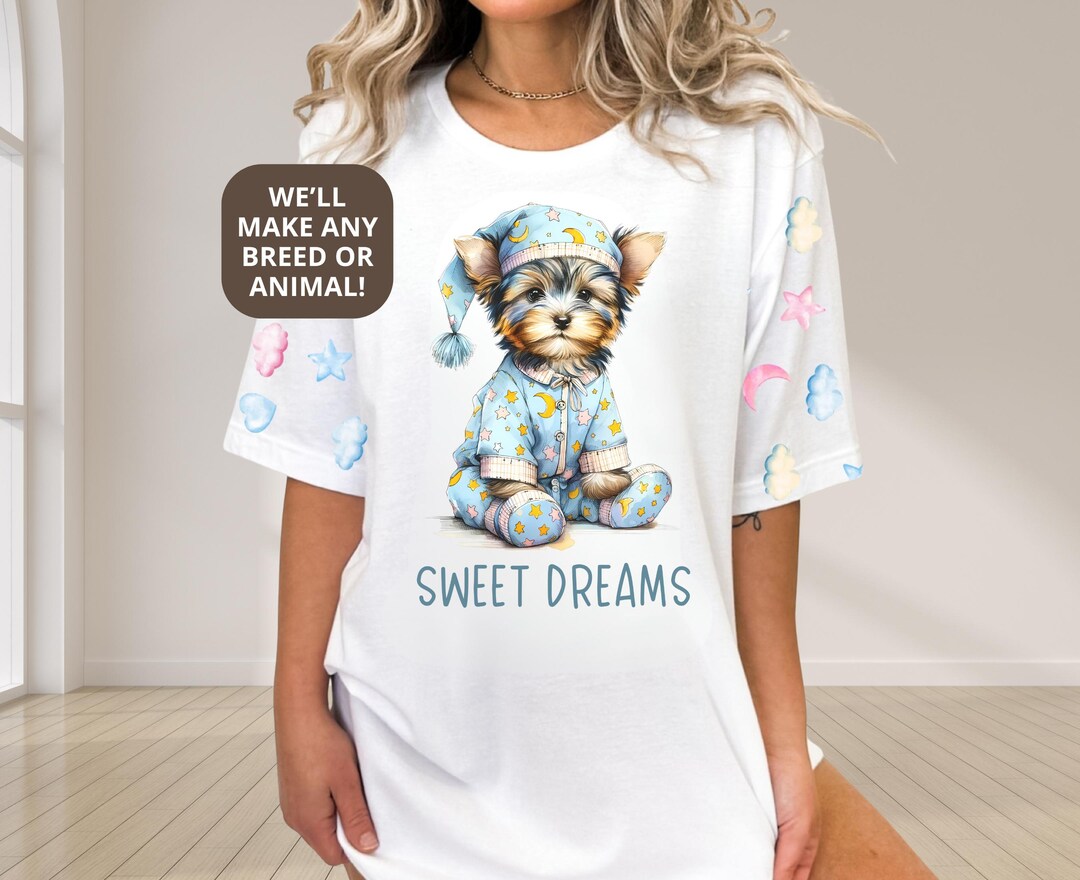 Yorkshire Terrier Nightgown for Women With a Cute Yorkie Puppy Sweet ...