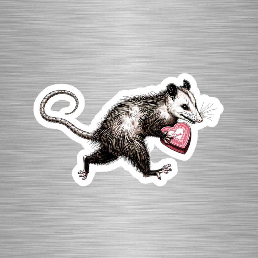 Cute Possum Vinyl Sticker for Laptop Water Bottle Decal Tumbler Label ...