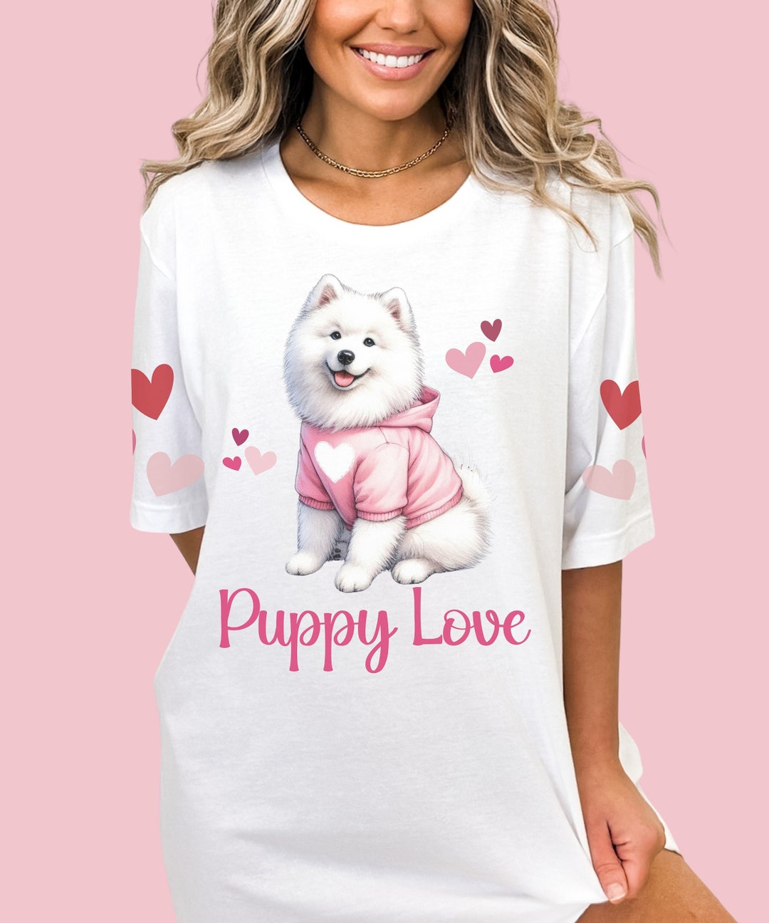 Samoyed Sleepshirt, Puppy Love Nightshirt, Valentine Mother's Day Gift ...