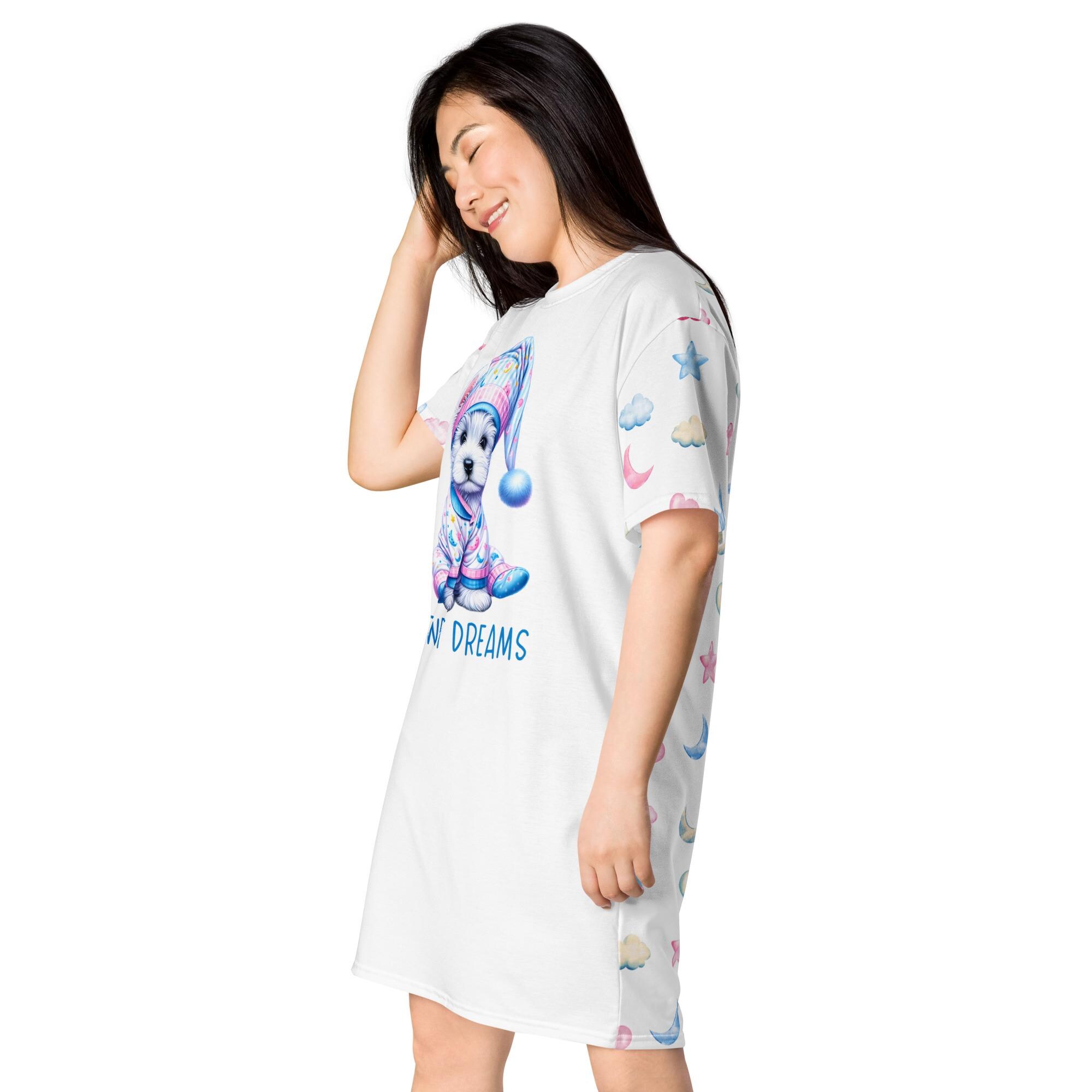 West Highland White Terrier Nightgown for Women With a Cute Puppy ...