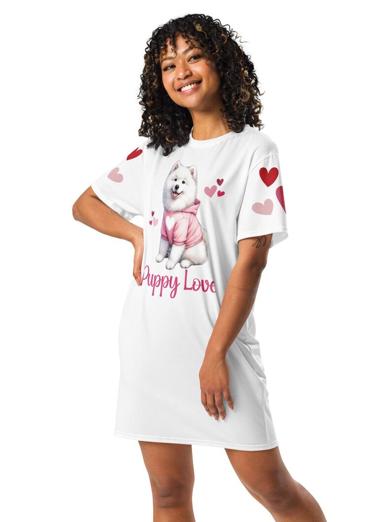 Samoyed Sleepshirt, Puppy Love Nightshirt, Valentine Gift for Dog Mom ...