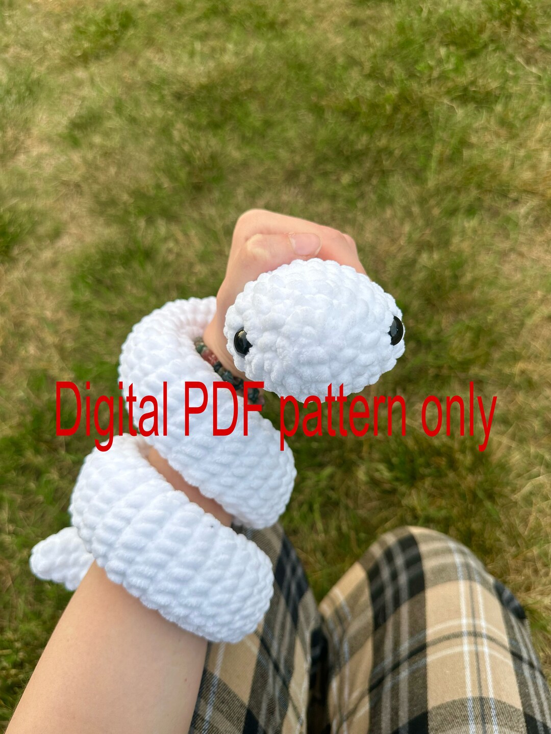 PDF Pattern Only - Large Crochet Snake Plushy, Easy Beginner Friendly ...
