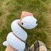 Handmade Large Albino Snake Plush, Crochet Whimsical Amigurumi Creature ...