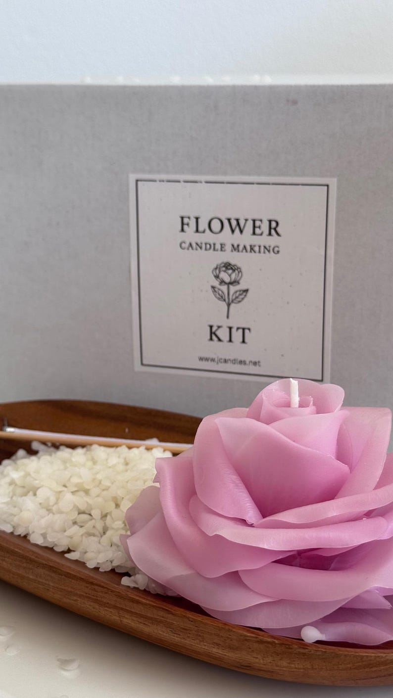 Flower Candle Making Kit | Candle Making Kit | Beeswax Candle | Flower ...