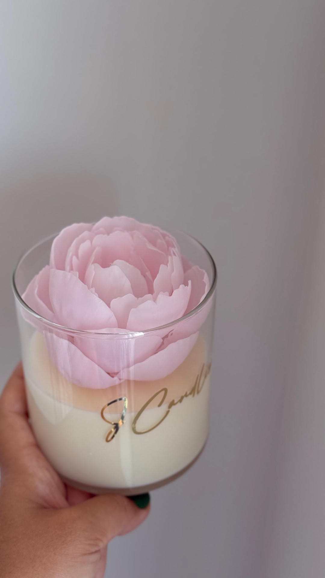 Handmade Peony Candle in Glass Jar – Choose Your Size, Luxury Mother ...
