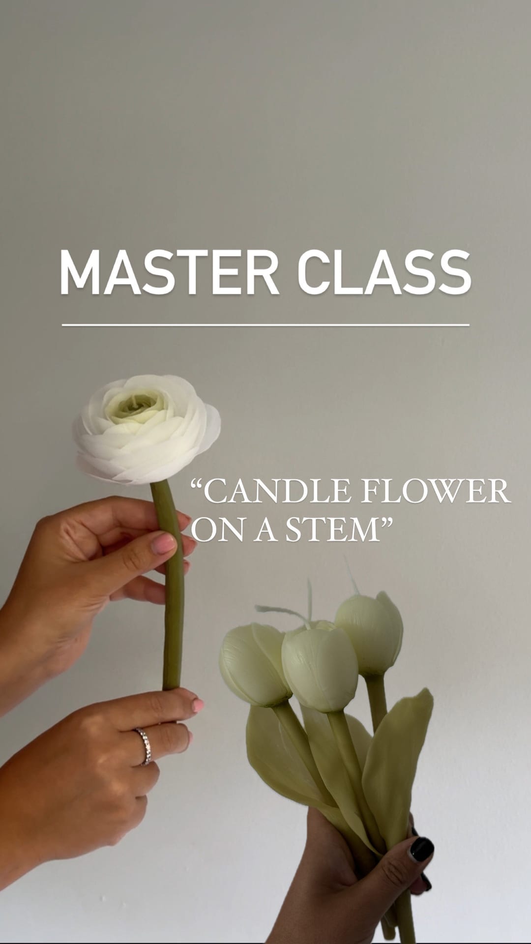 Masterclass | Candle Flower on a Stem, Tutorial, Candle Flower Making ...