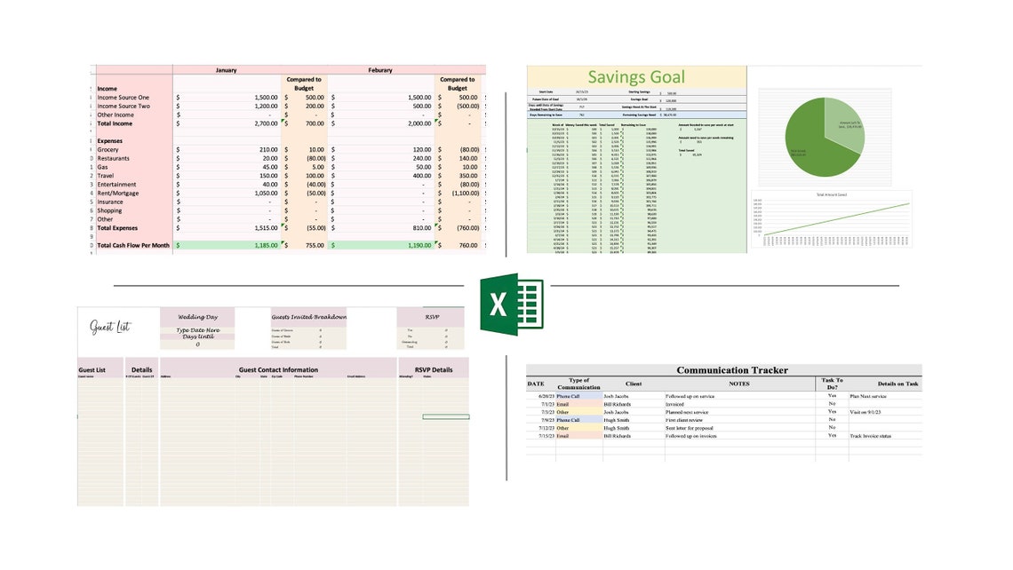 Custom Excel Template - Etsy