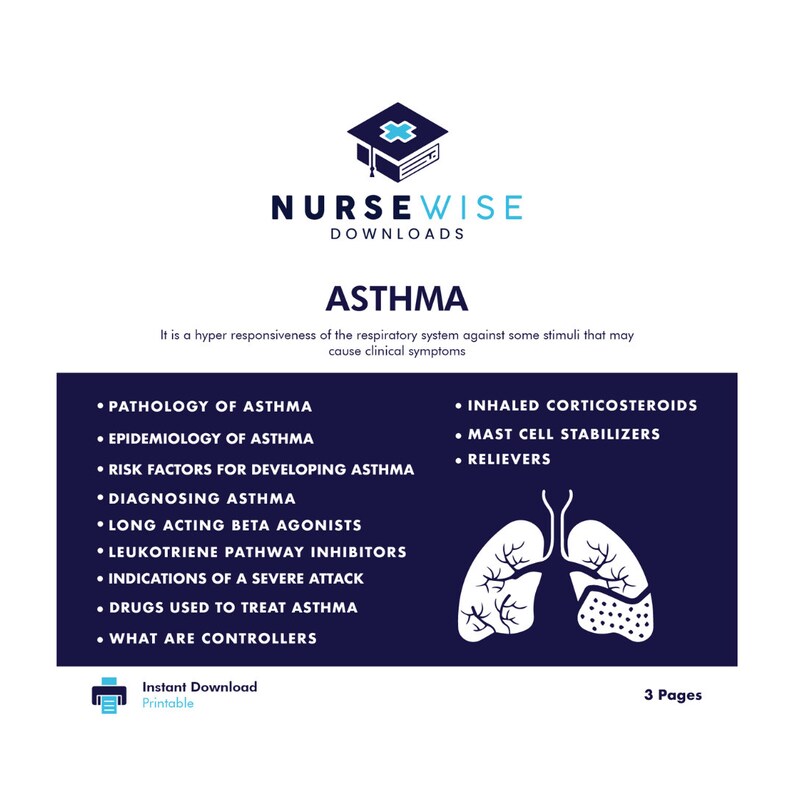 ASTHMA RESOURCE BUNDLE Perfect for Nurse Practitioners Gifts ...